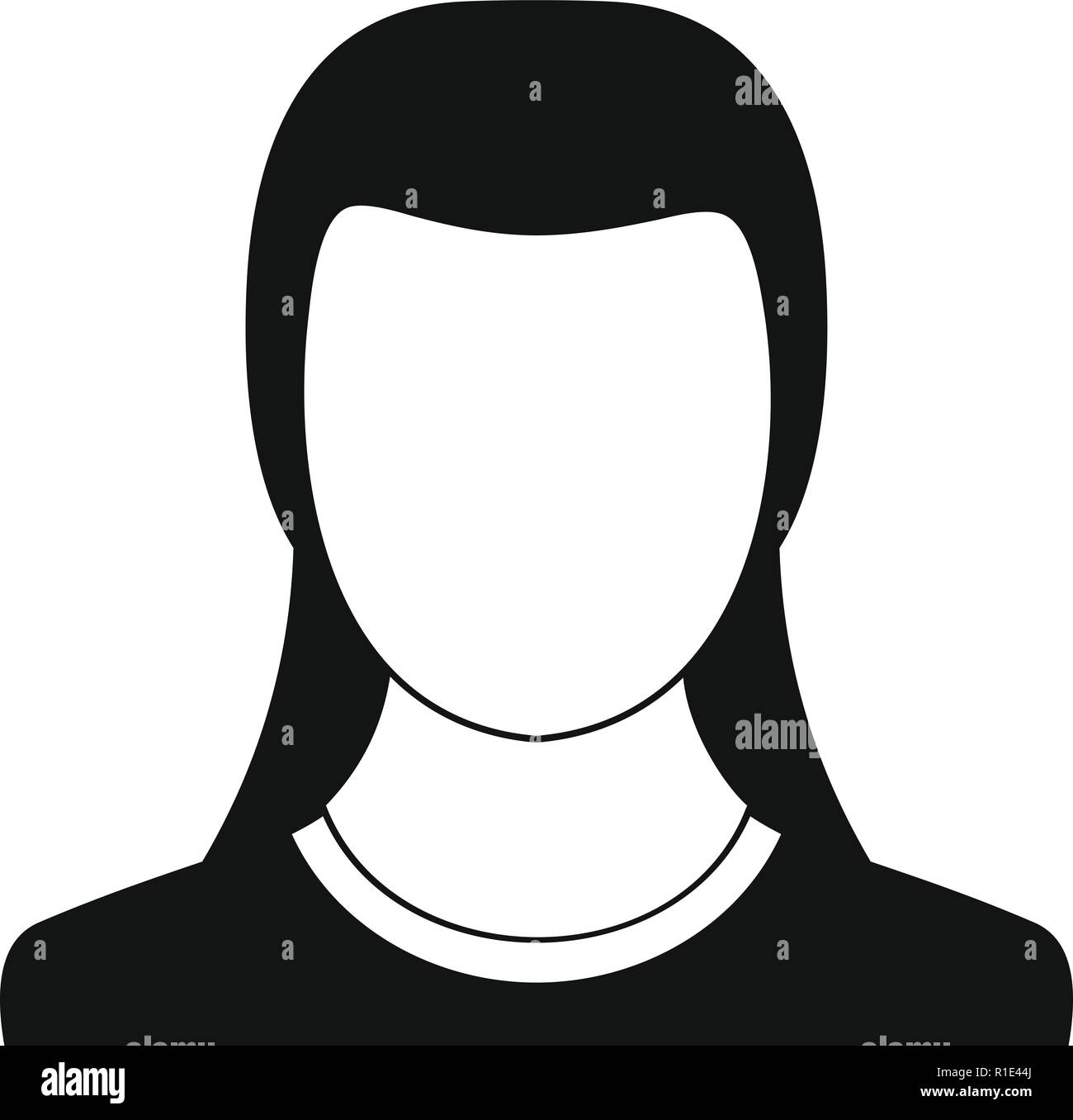 Best woman user icon. Simple illustration of woman user vector icon for ...