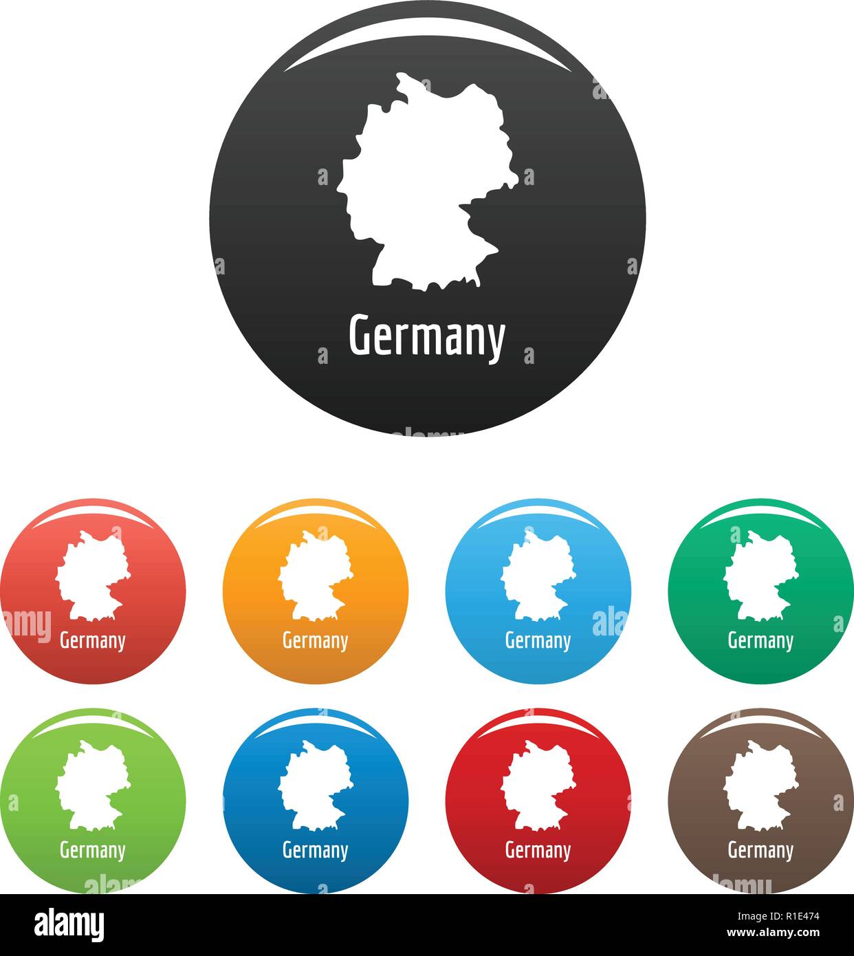 Germany map in black set. Simple illustration of Germany map vector ...
