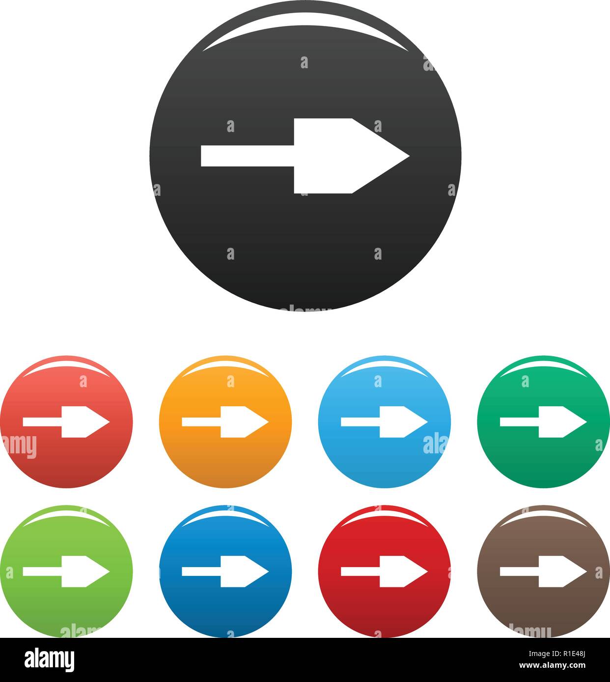 Arrow icons set. Simple illustration of arrow vector icons isolated on ...
