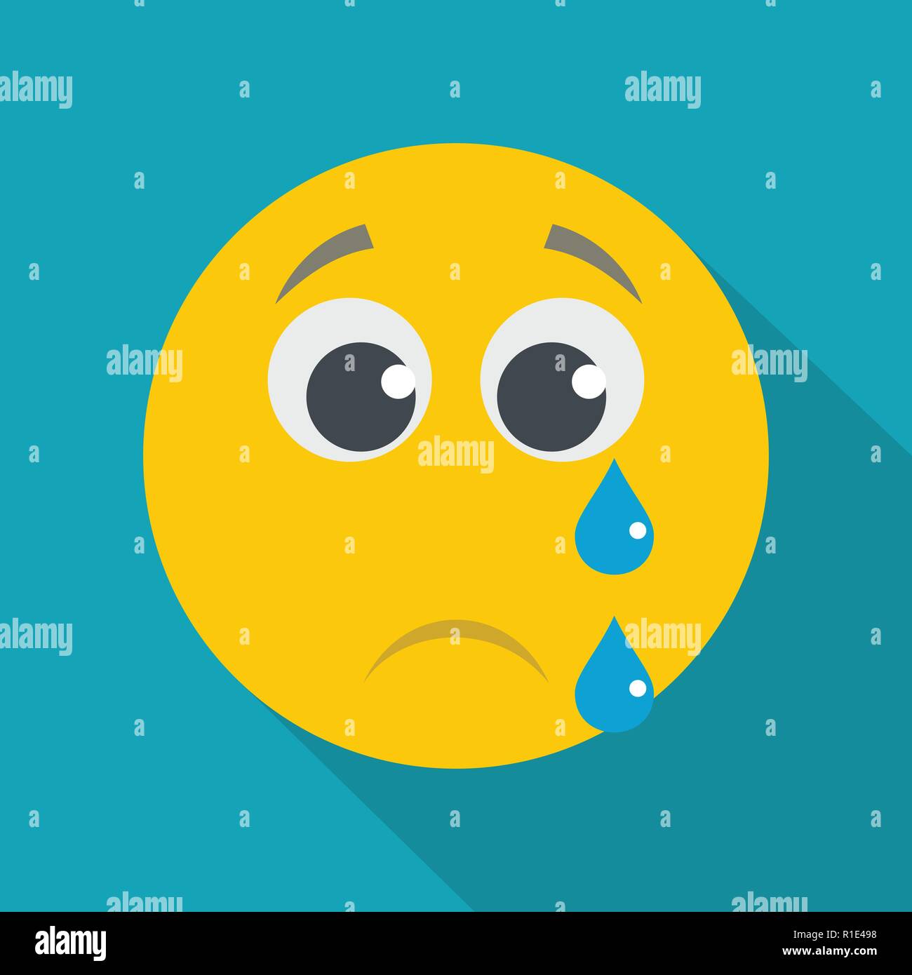 Cry smile icon. Vector flat illustration of cry smile icon for any web ...