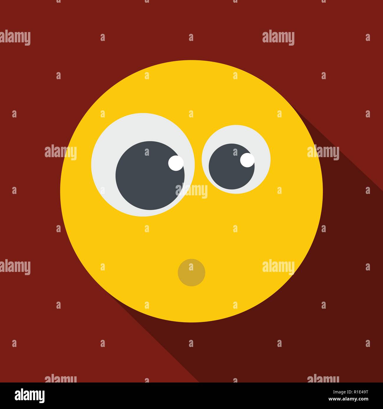 Surprised smile icon. Vector flat illustration of surprised smile icon ...