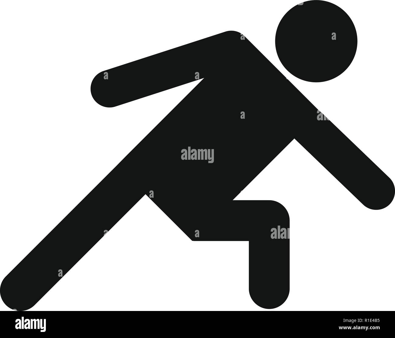 Stick figure stickman icon pictogram. Vector simple illustration of ...