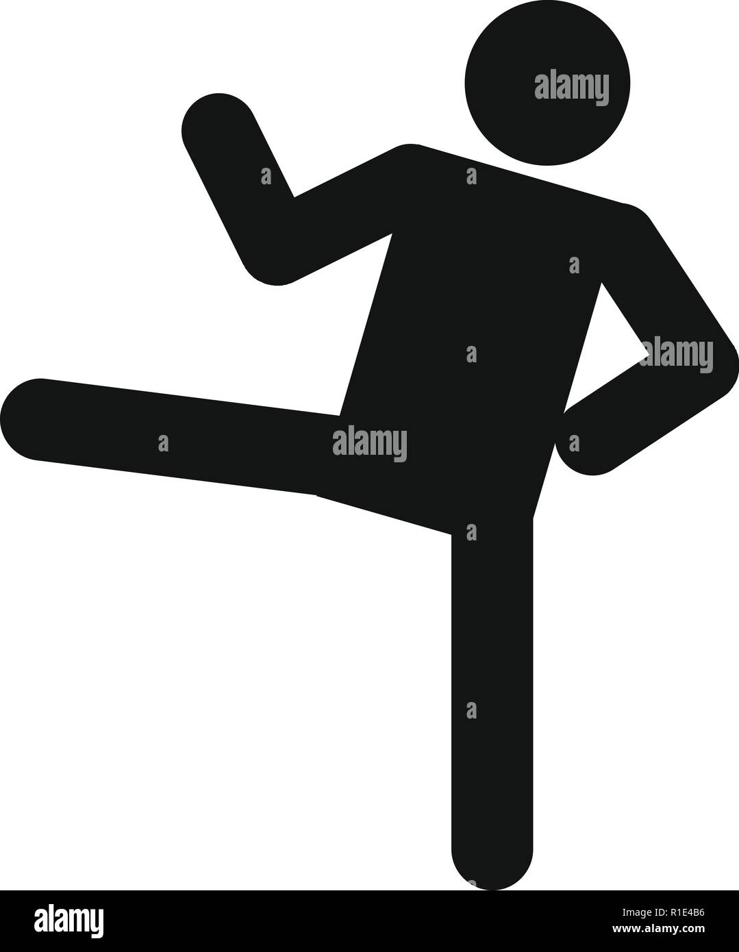 Stick figure stickman icon pictogram. Vector simple illustration of ...
