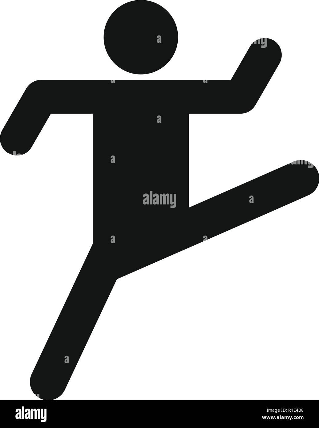 Stick figure stickman icon pictogram. Vector simple illustration of ...