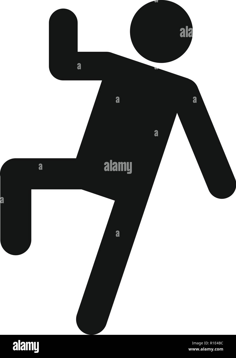 Stick figure stickman icon pictogram. Vector simple illustration of ...