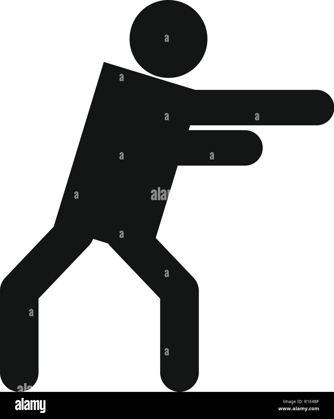 Stick figure stickman icon pictogram. Vector simple illustration of ...