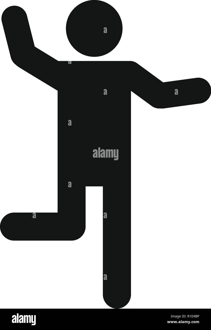 Stick figure stickman icon pictogram. Vector simple illustration of ...