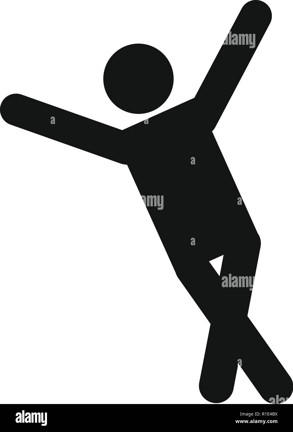 Stick figure stickman icon pictogram. Vector simple illustration of ...