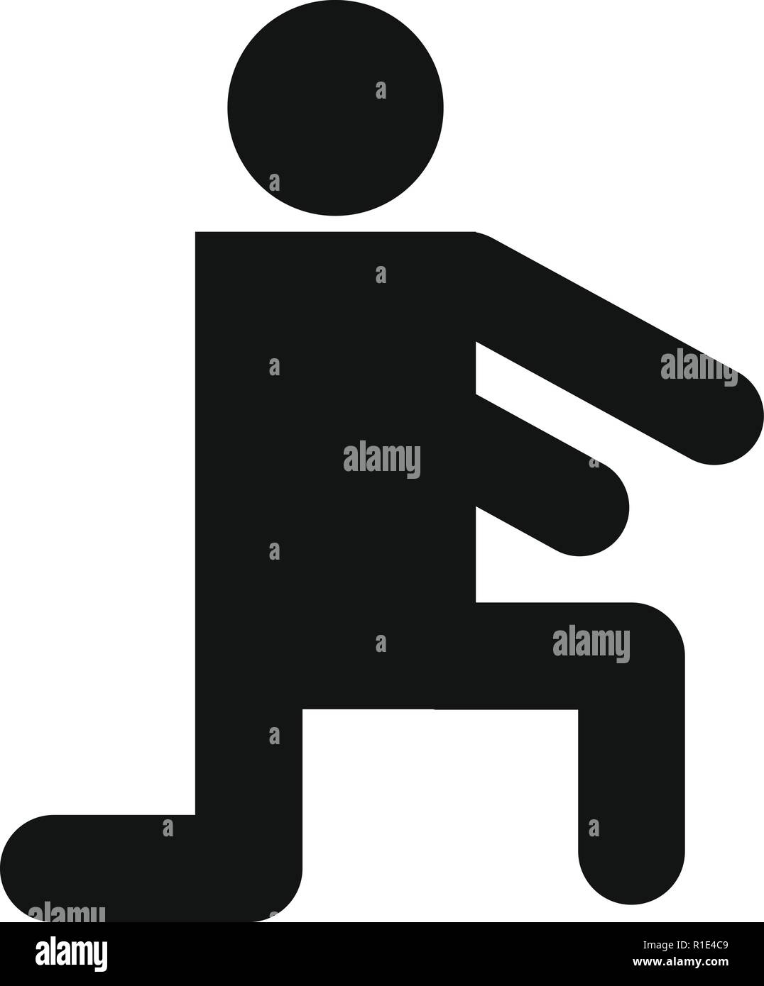 Stick figure stickman icon pictogram. Vector simple illustration of ...