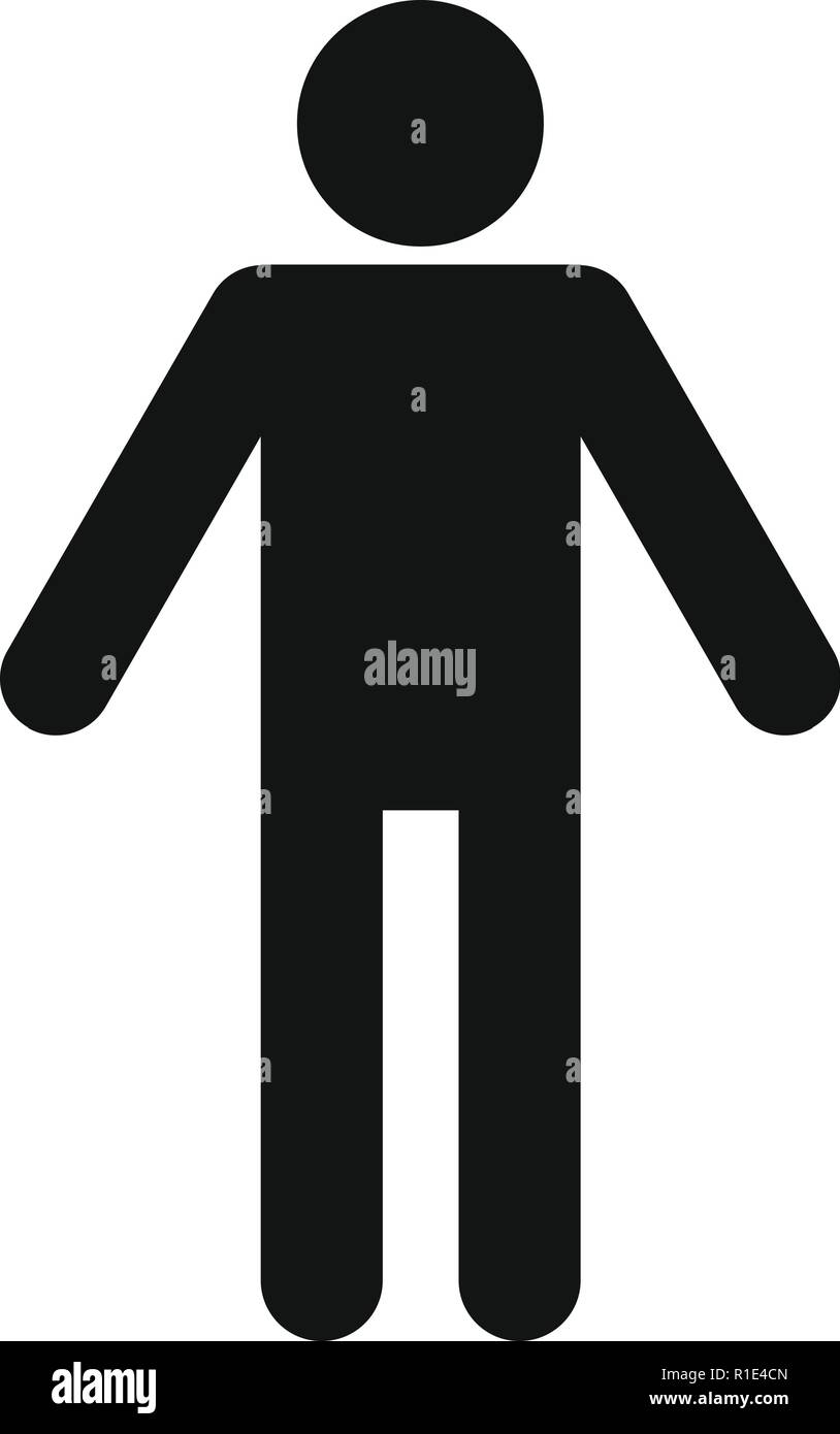 Stick figure stickman icon pictogram. Vector simple illustration of ...
