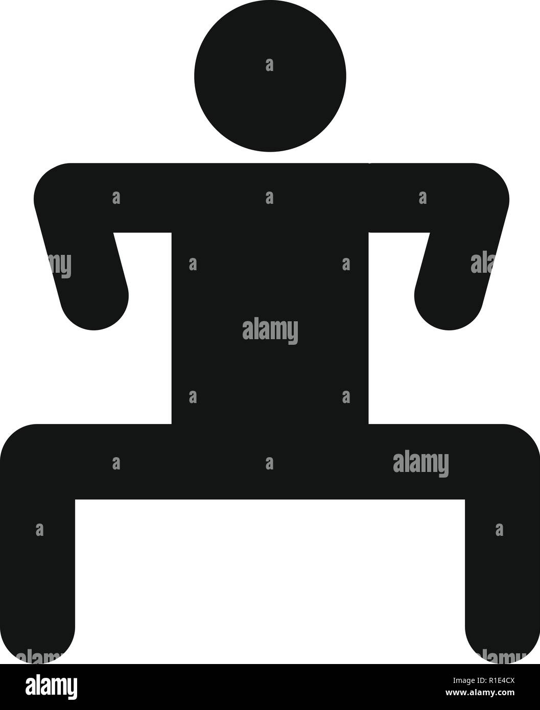 Stick figure stickman icon pictogram. Vector simple illustration of ...
