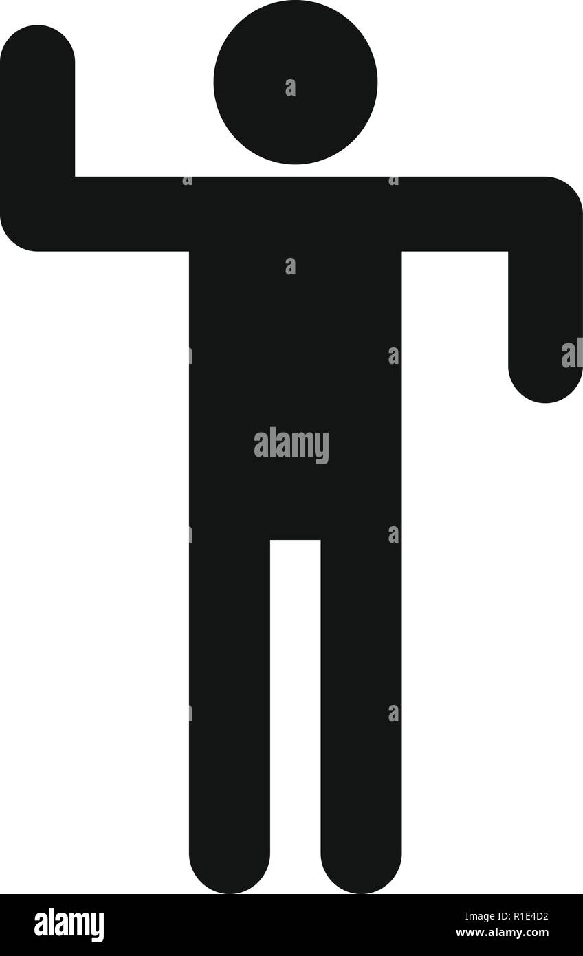 Stick figure stickman icon pictogram. Vector simple illustration of ...