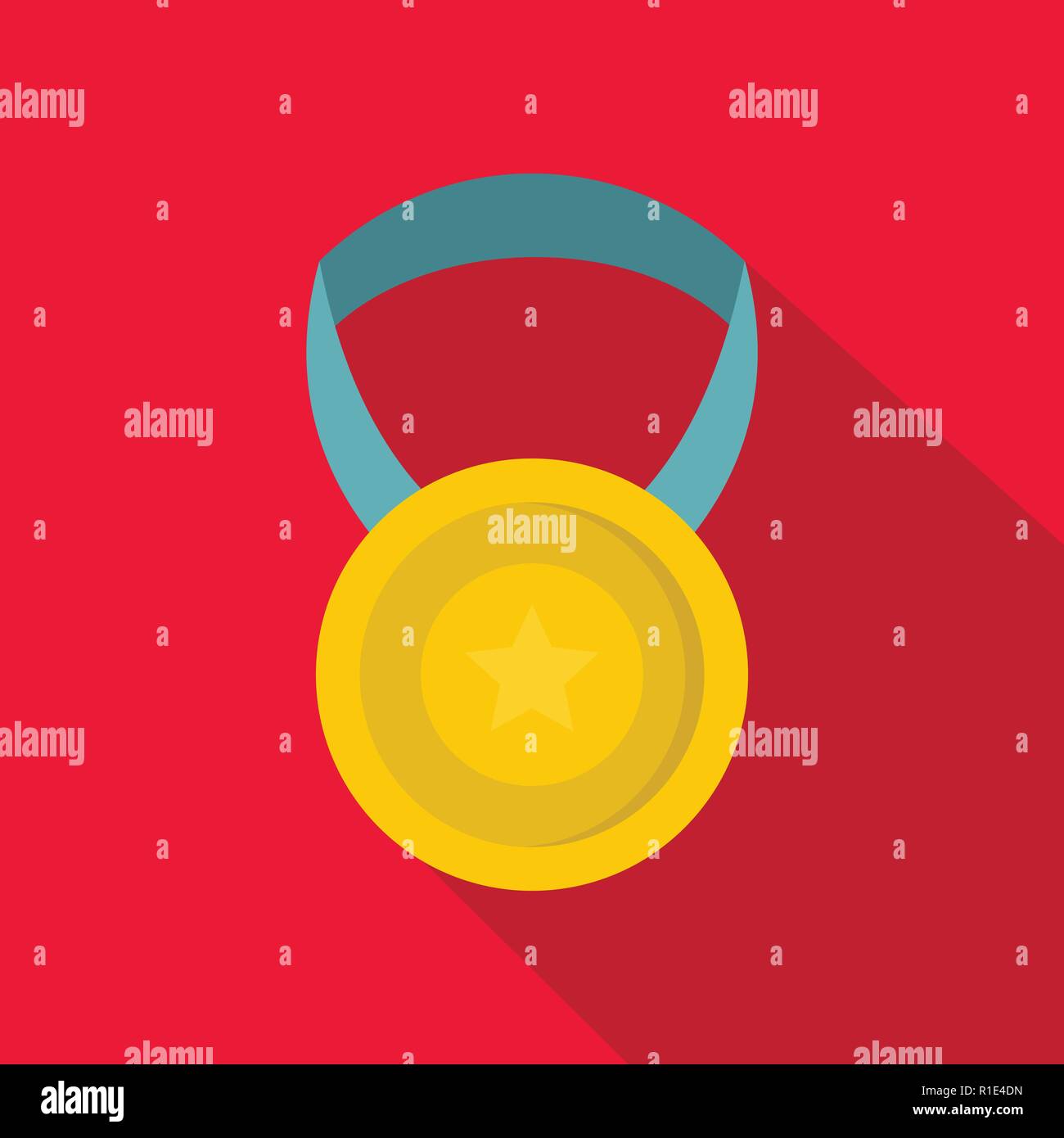 Medal icon. Flat illustration of medal vector icon for any web design ...