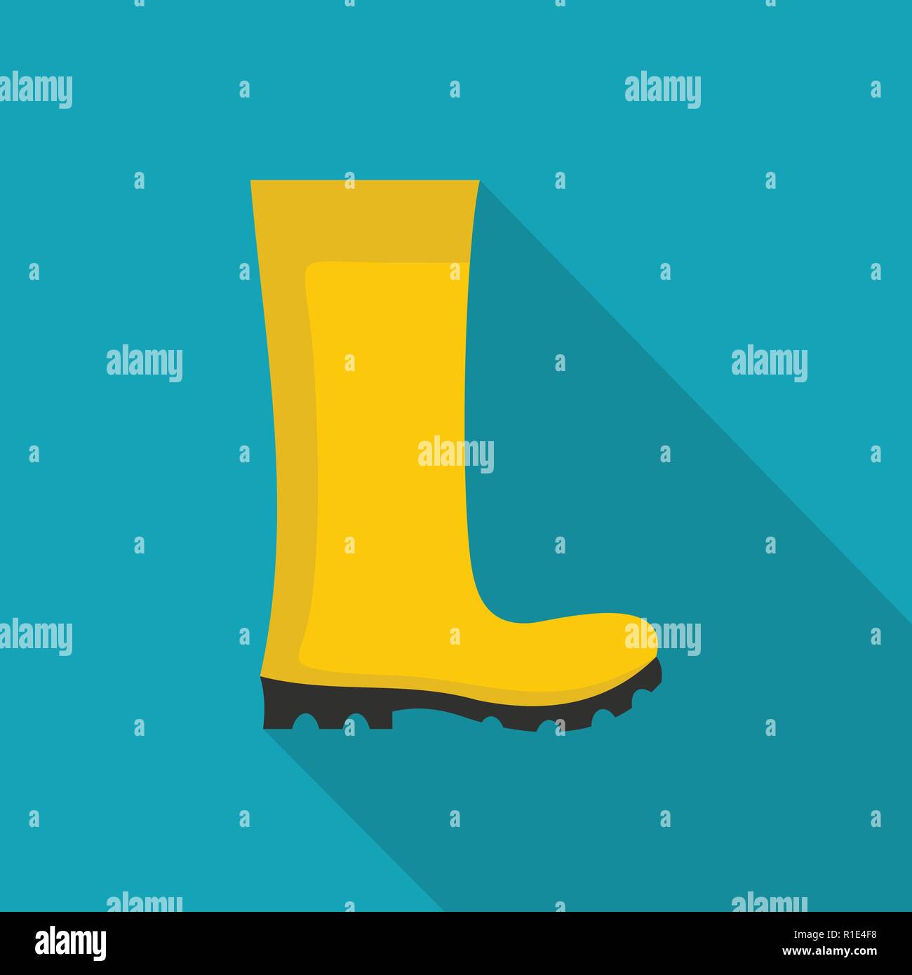 Rubber boots icon. Flat illustration of rubber boots vector icon for ...