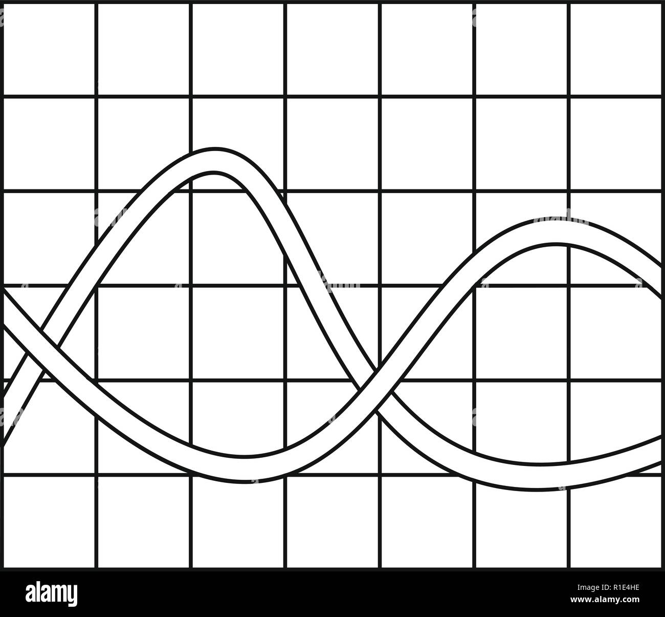 Finance chart icon. Thin line illustration of chart vector icon for any ...