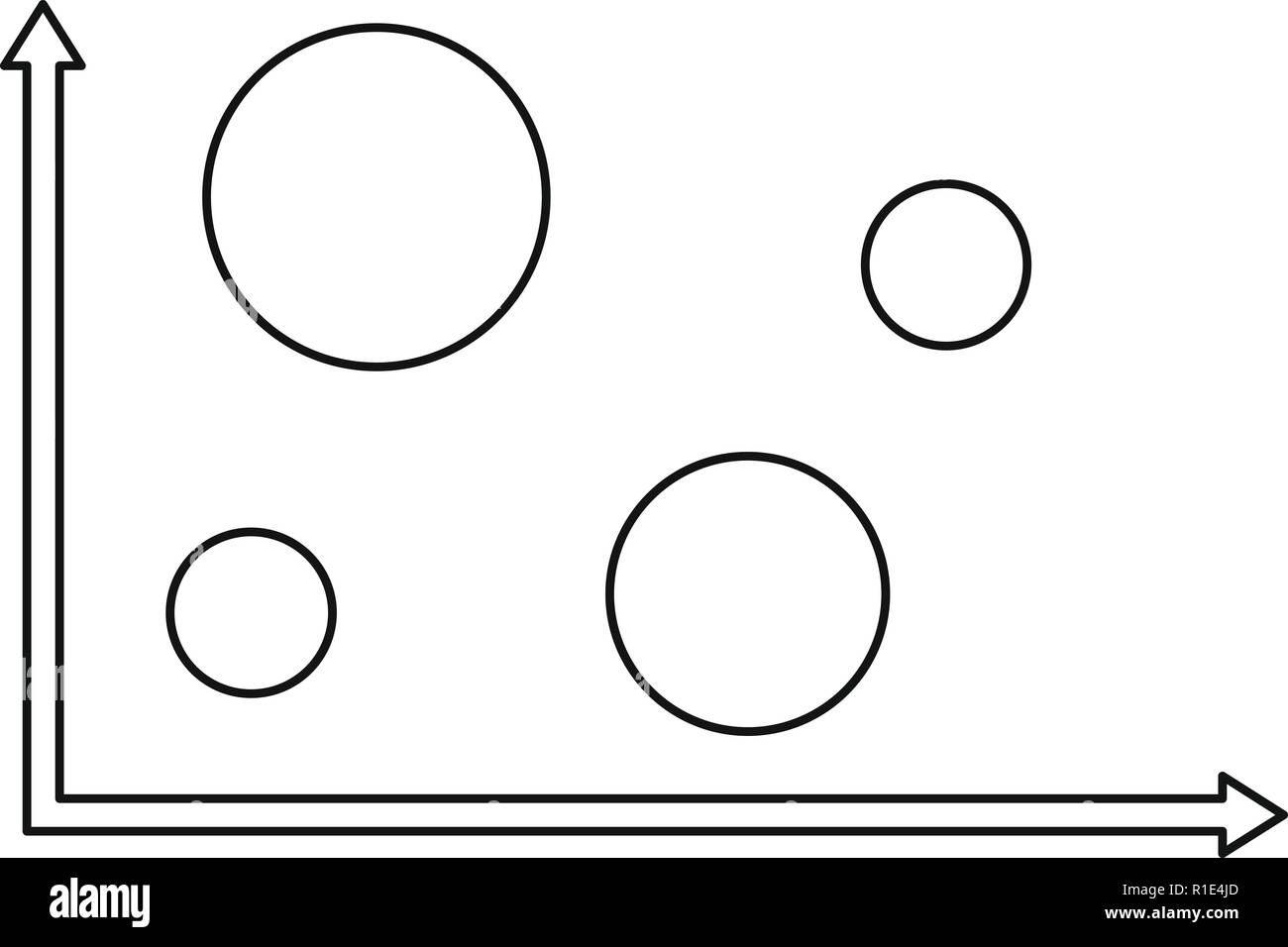 Finance diagram icon. Thin line illustration of diagram vector icon for ...