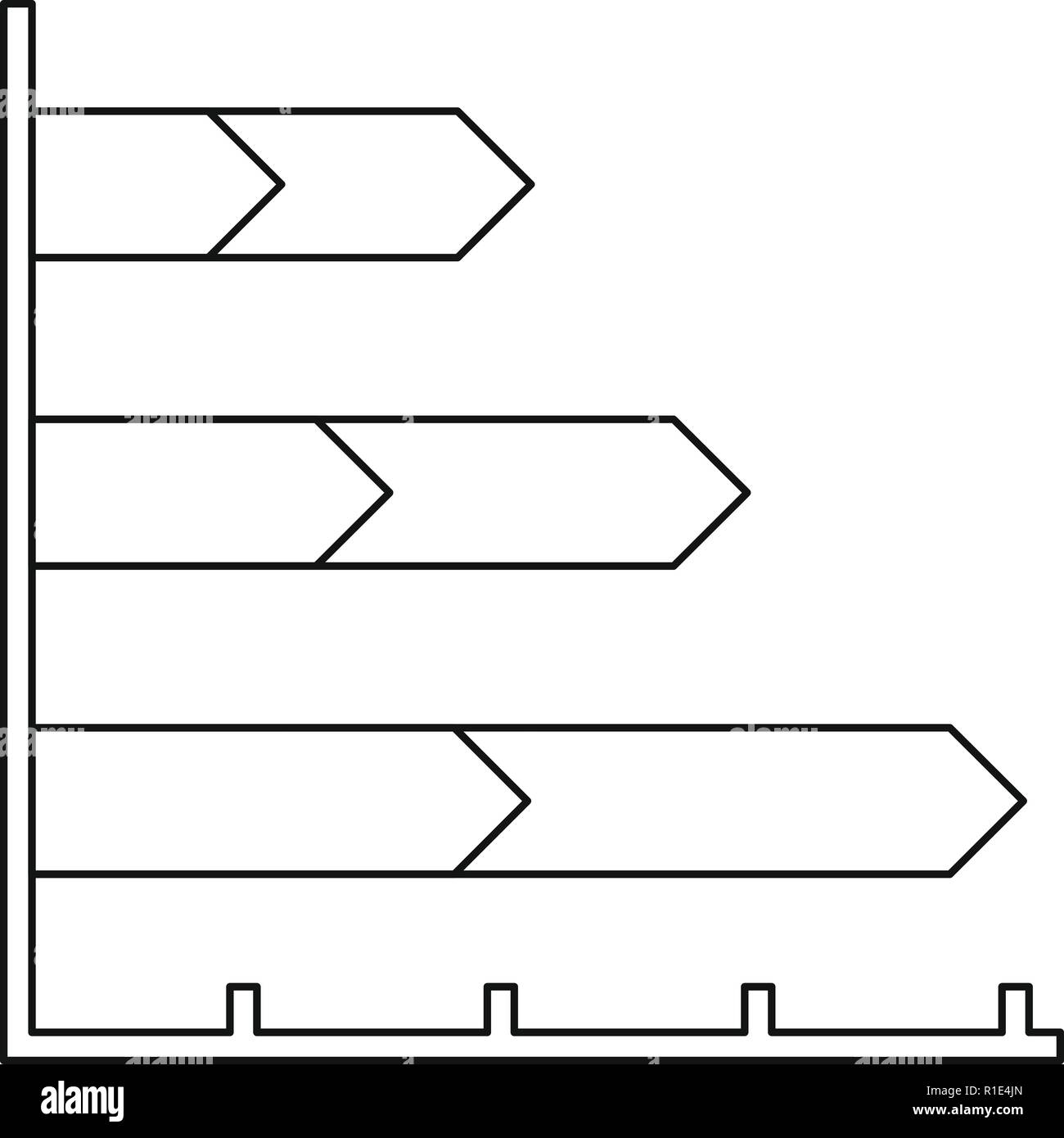 Best graph icon. Thin line illustration of graph vector icon for any ...