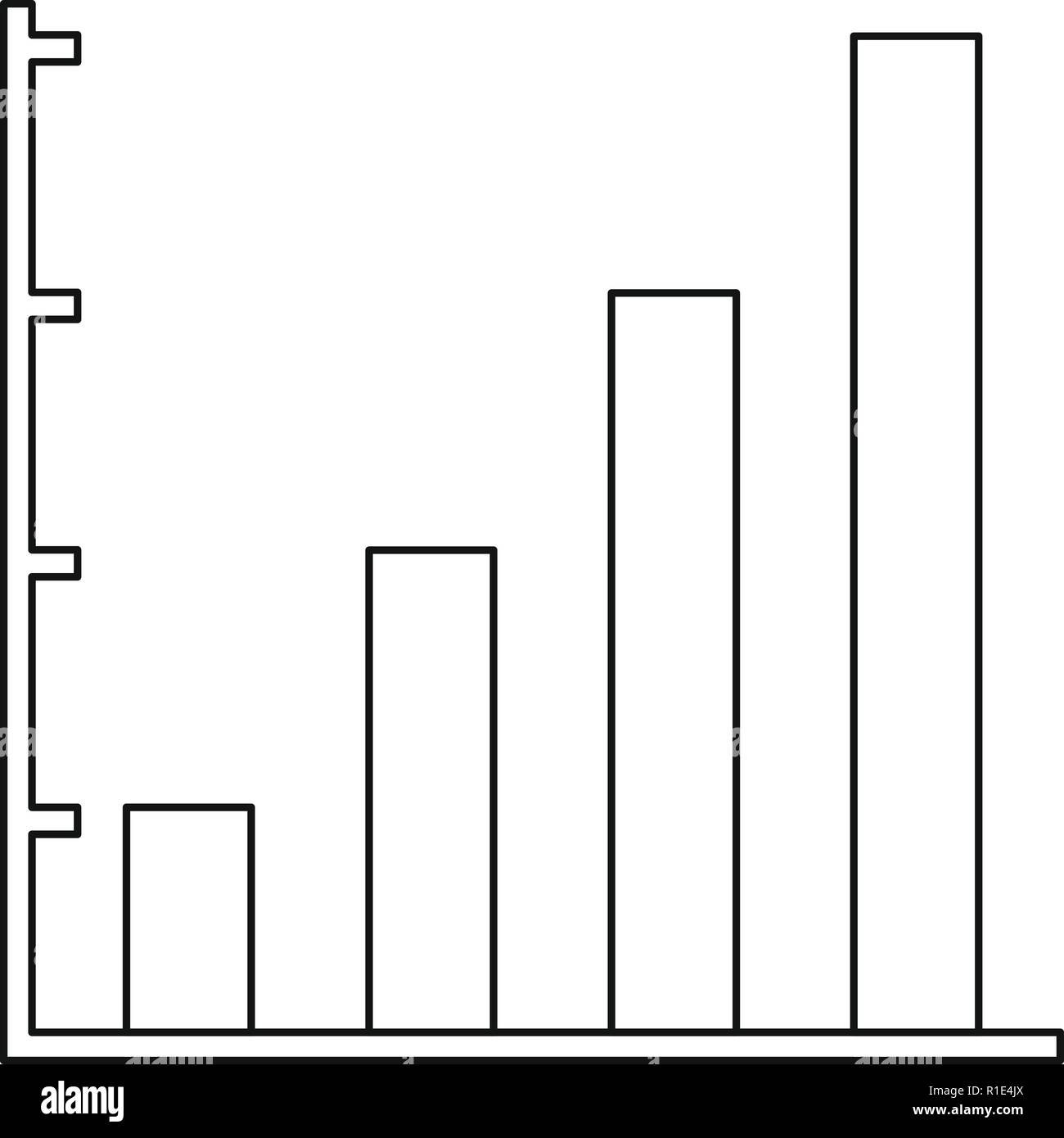 Finance chart icon. Thin line illustration of chart vector icon for any ...