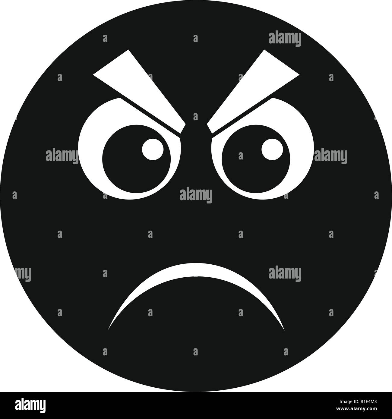 Angry smile icon. Vector simple illustration of angry smile icon ...
