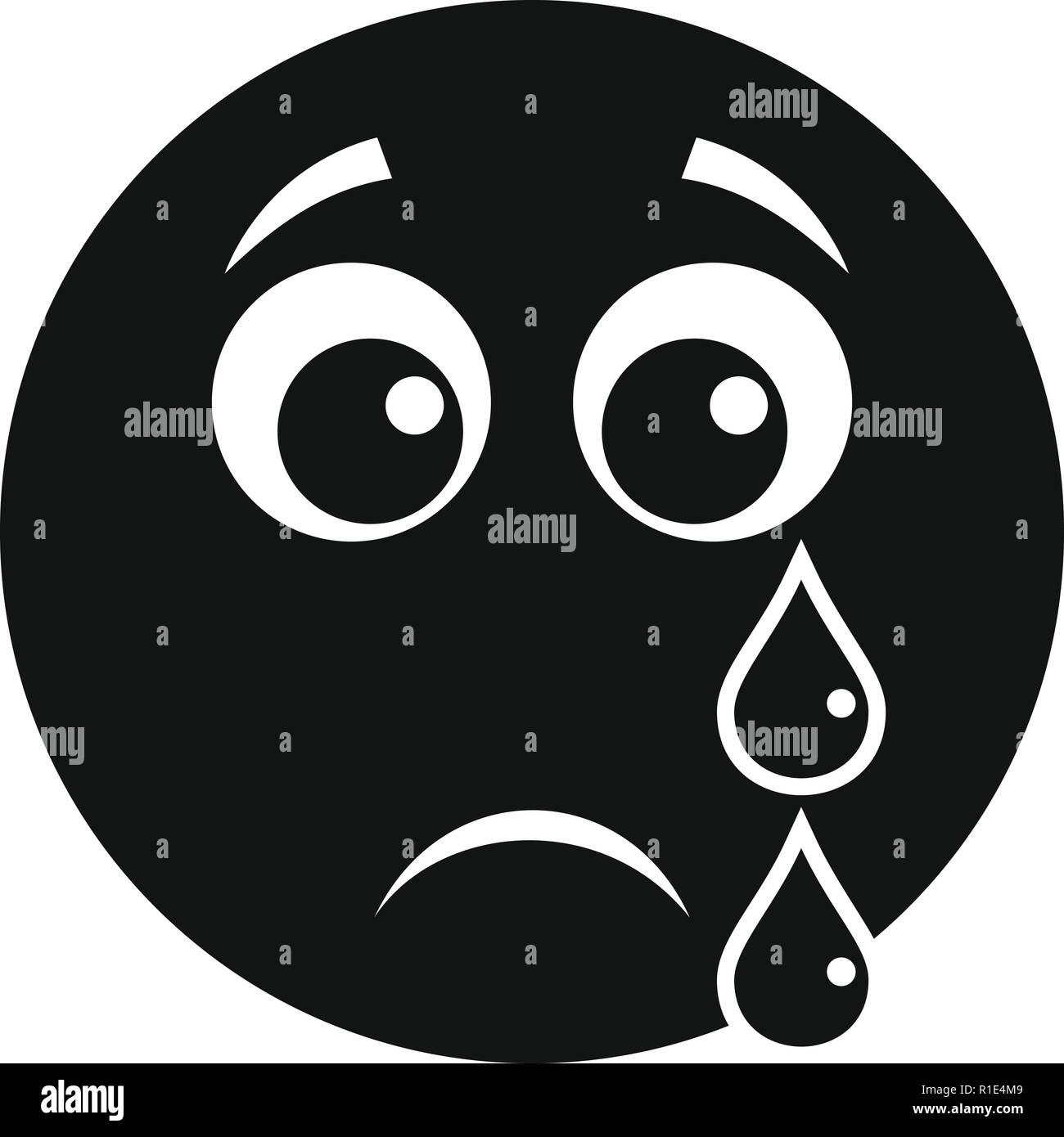 Cry smile icon. Vector simple illustration of cry smile icon isolated ...