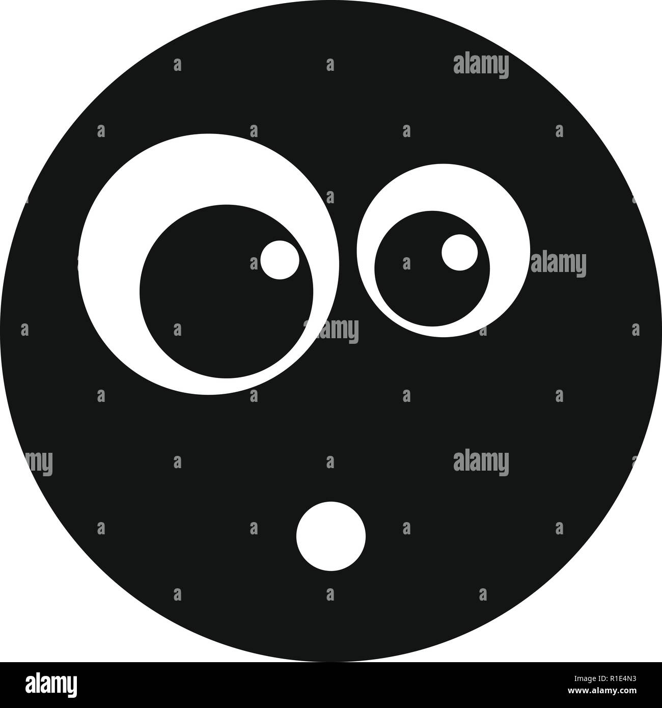 Surprised smile icon. Vector simple illustration of surprised smile ...