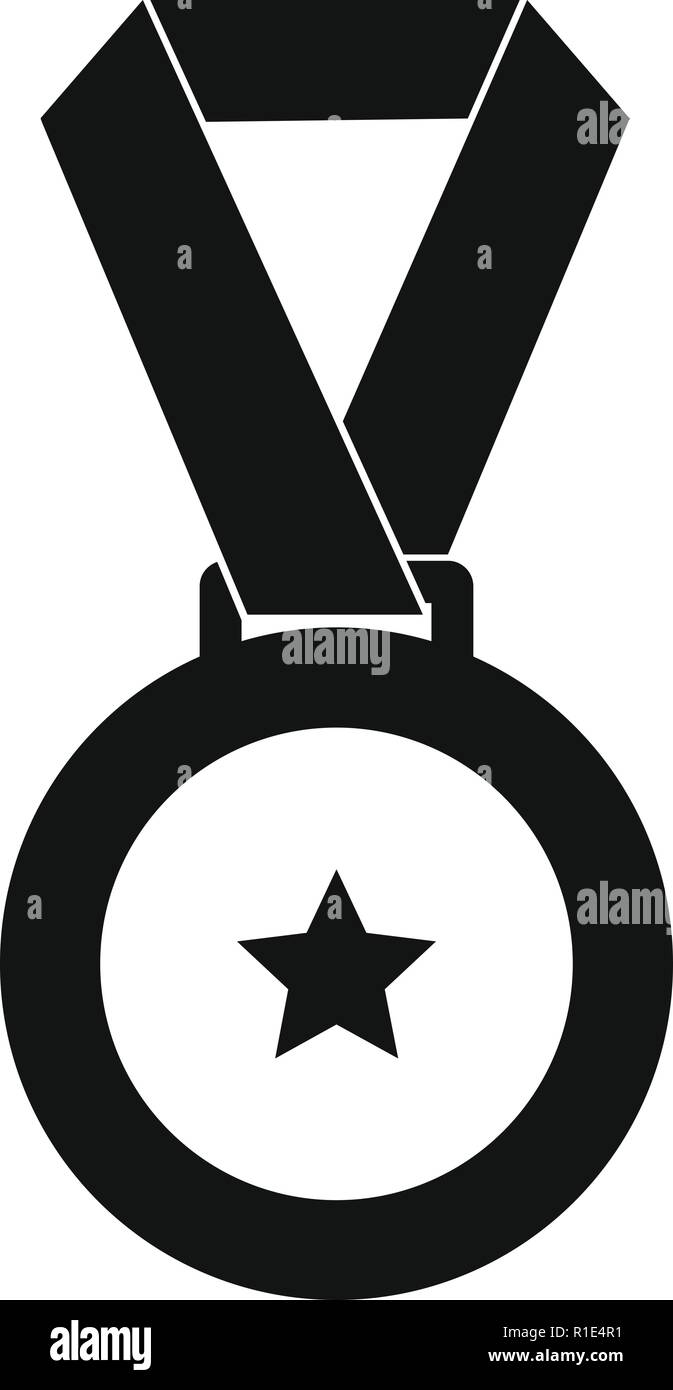 Medal icon. Simple illustration of medal vector icon for any web design ...