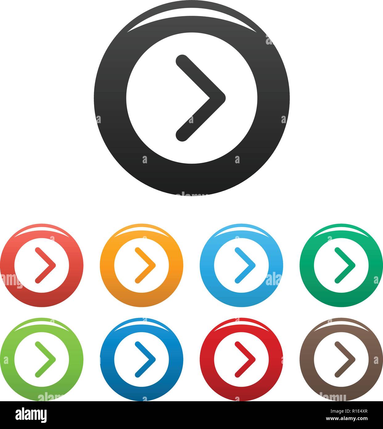 Arrow icons set. Simple illustration of arrow vector icons isolated on ...