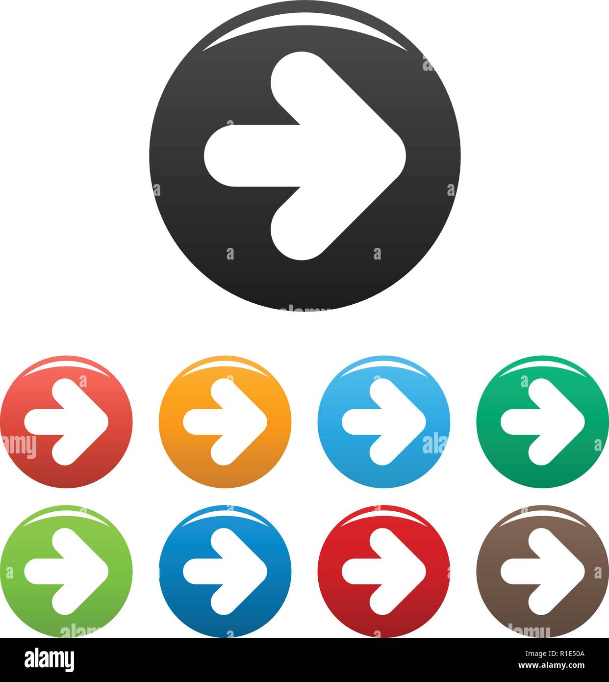Arrow icons set. Simple illustration of arrow vector icons isolated on ...