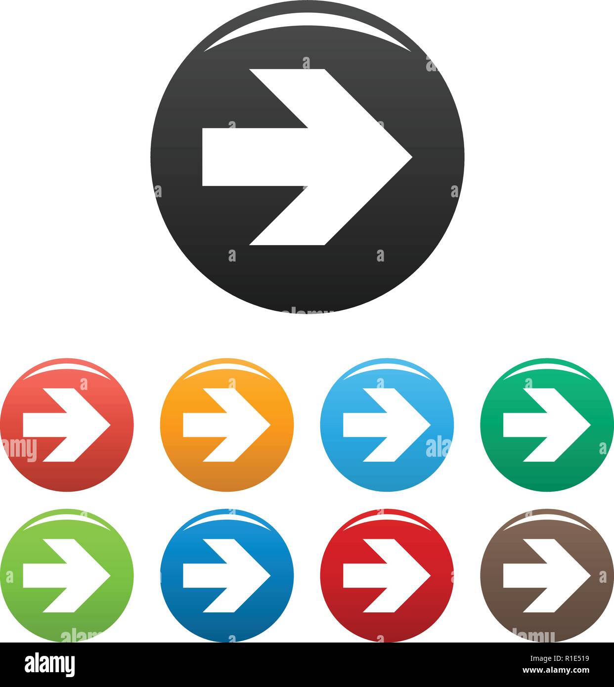 Arrow icons set. Simple illustration of arrow vector icons isolated on ...