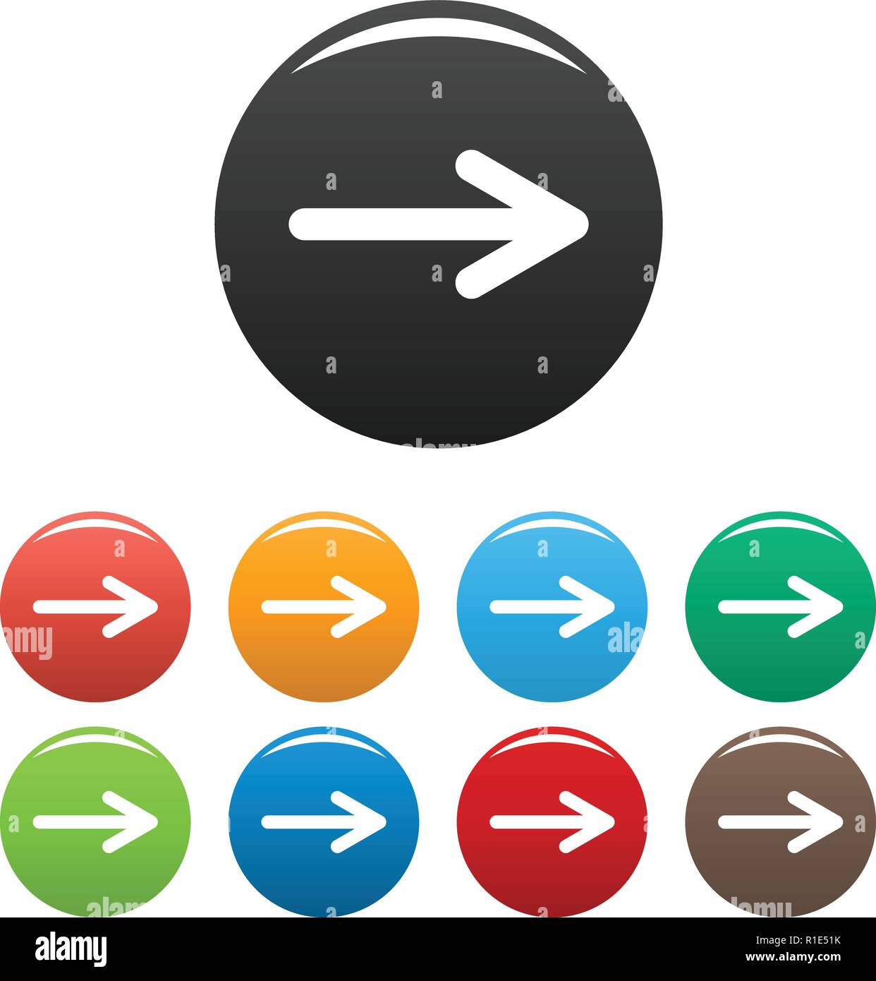 Arrow icons set. Simple illustration of arrow vector icons isolated on ...