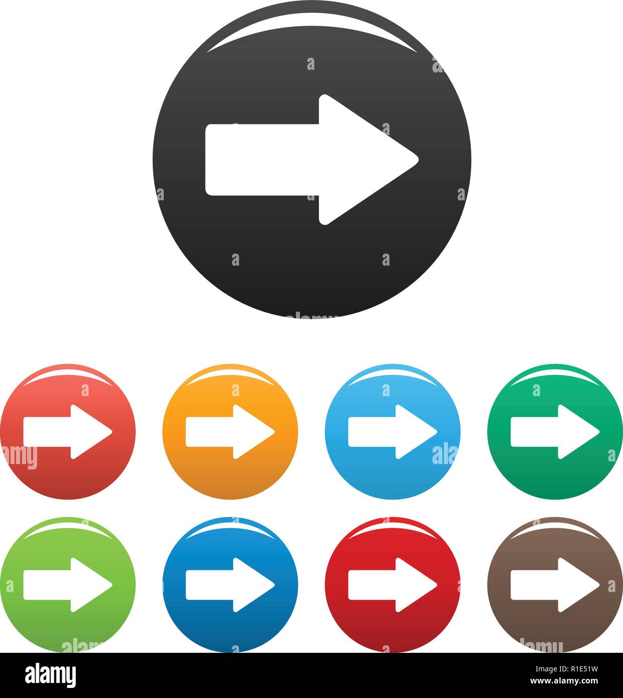 Arrow icons set. Simple illustration of arrow vector icons isolated on ...