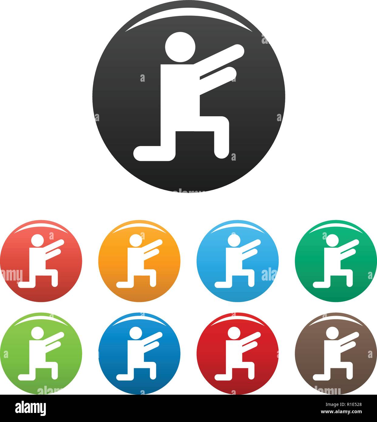 Stick figure stickman icons set pictogram. Vector simple illustration ...