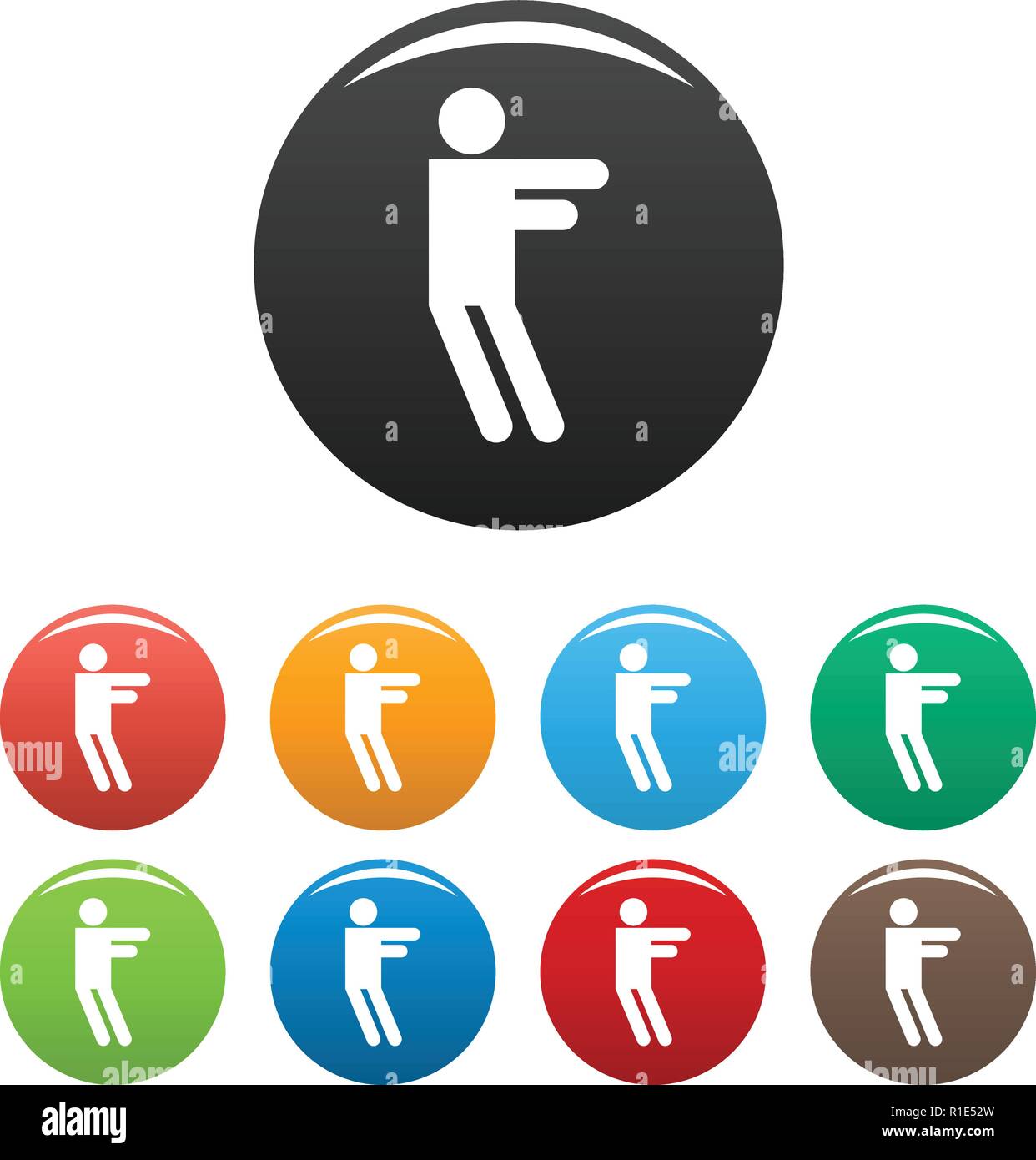 Stick figure stickman icons set pictogram. Vector simple illustration ...