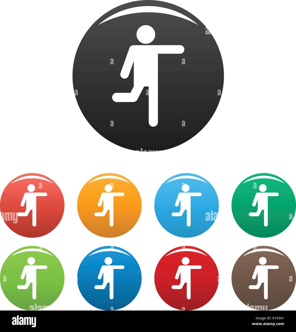 Stick figure stickman icons set pictogram. Vector simple illustration ...