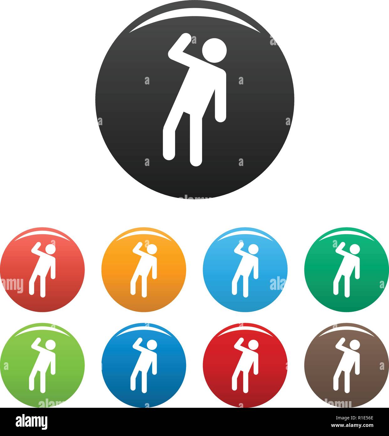 Stick figure stickman icons set pictogram. Vector simple illustration ...