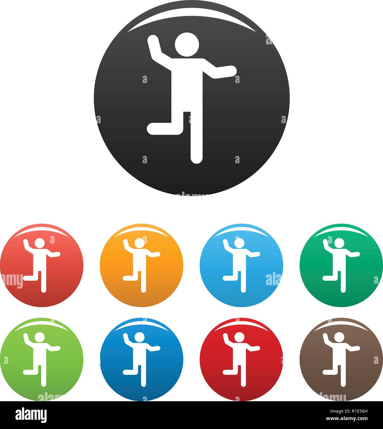 Stick figure stickman icons set pictogram. Vector simple illustration ...