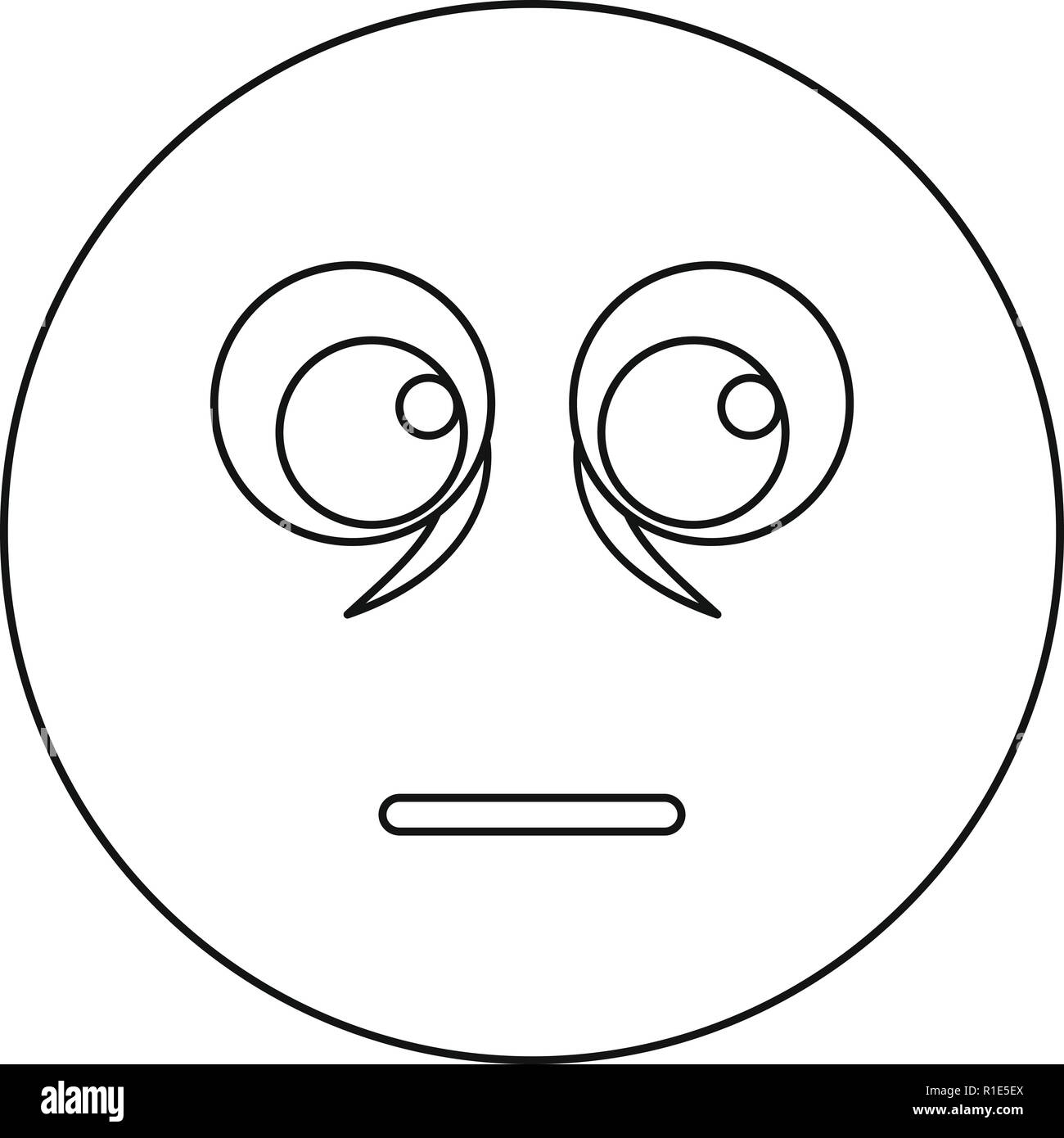 Smile icon. Vector thin line illustration of smile icon isolated on ...