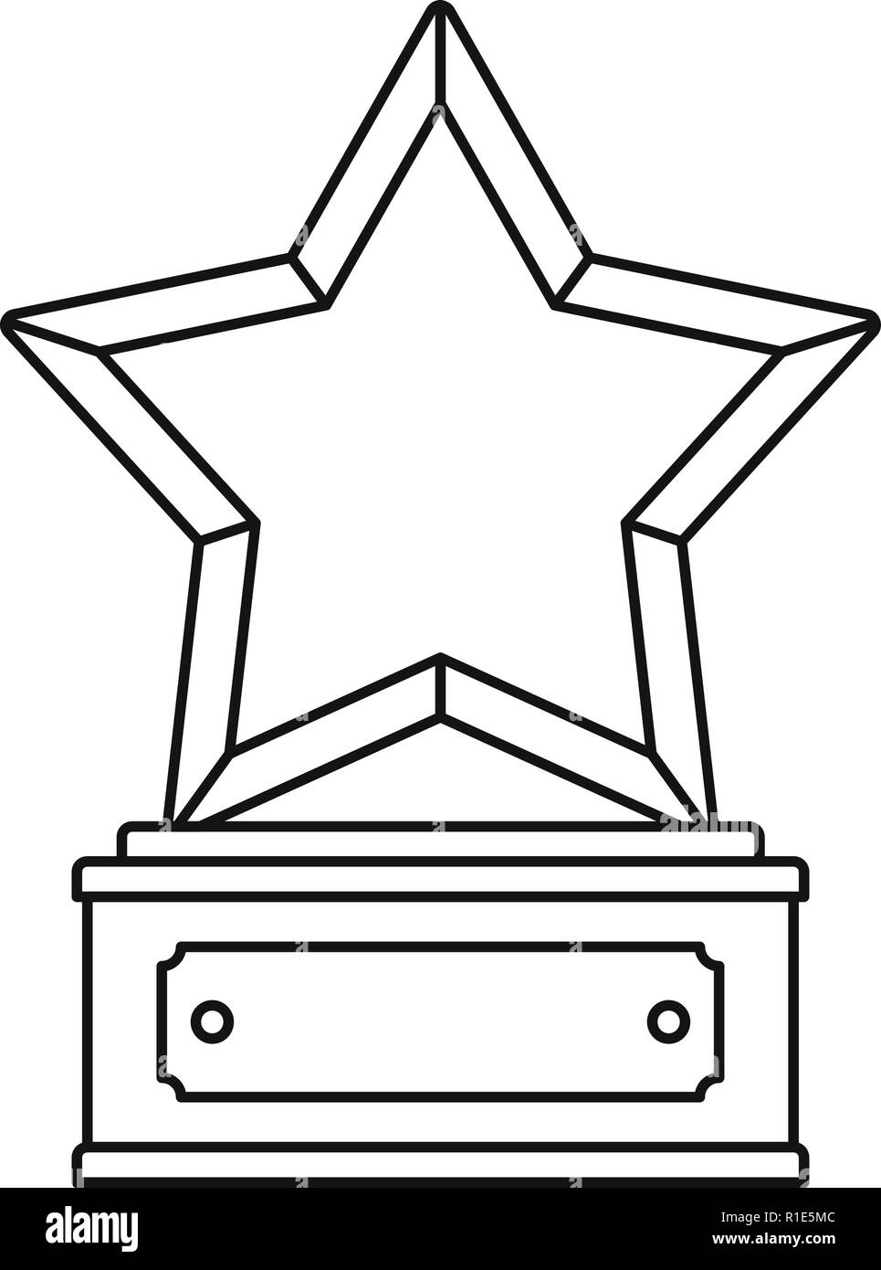 Star award icon. Thin line illustration of star award vector icon ...