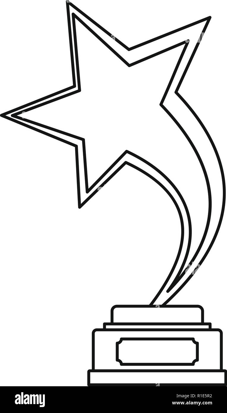 Star award icon. Thin line illustration of star award vector icon ...