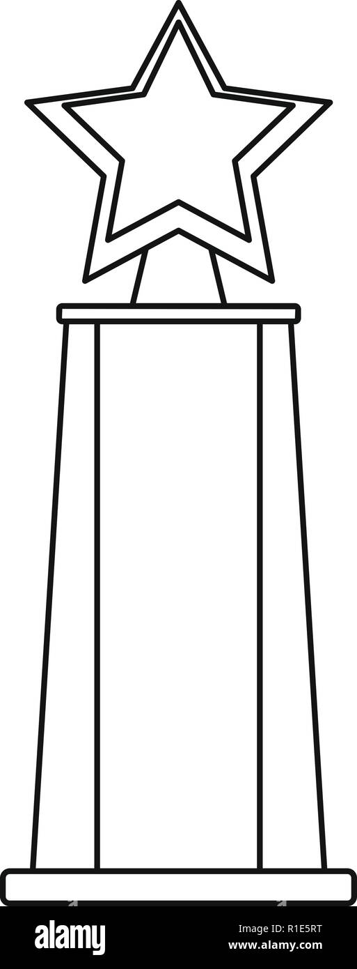 Star award icon. Thin line illustration of star award vector icon ...