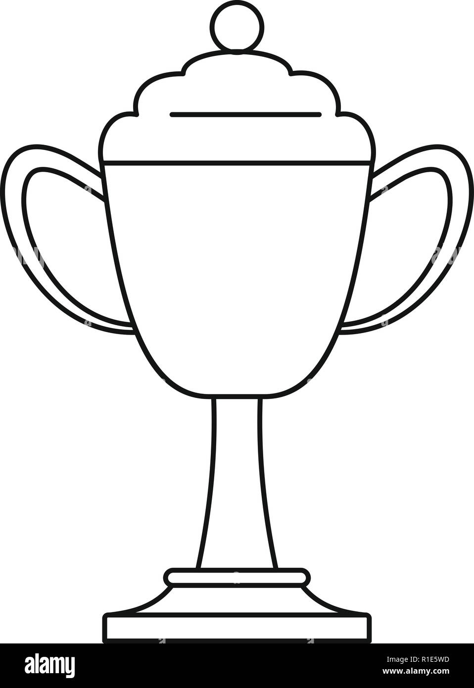 Cup award icon. Thin line illustration of cup award vector icon for any ...