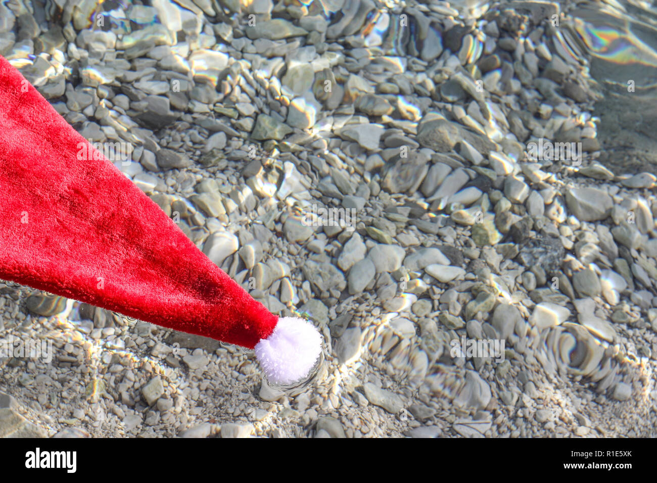 Santa hat floating in tropical hi-res stock photography and images - Alamy