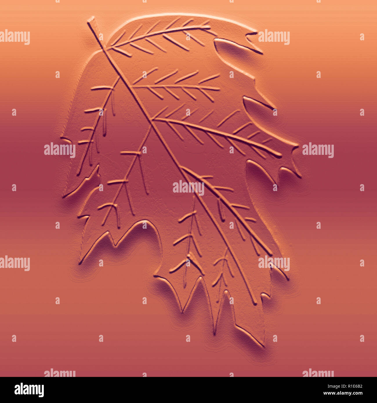 Autumn Theme artwork. Embossed leaf design for Greetings, Card, Paper ...