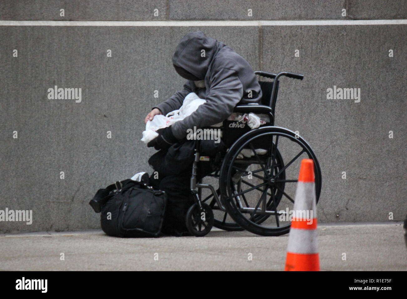 Homeless wheelchair hi-res stock photography and images - Alamy