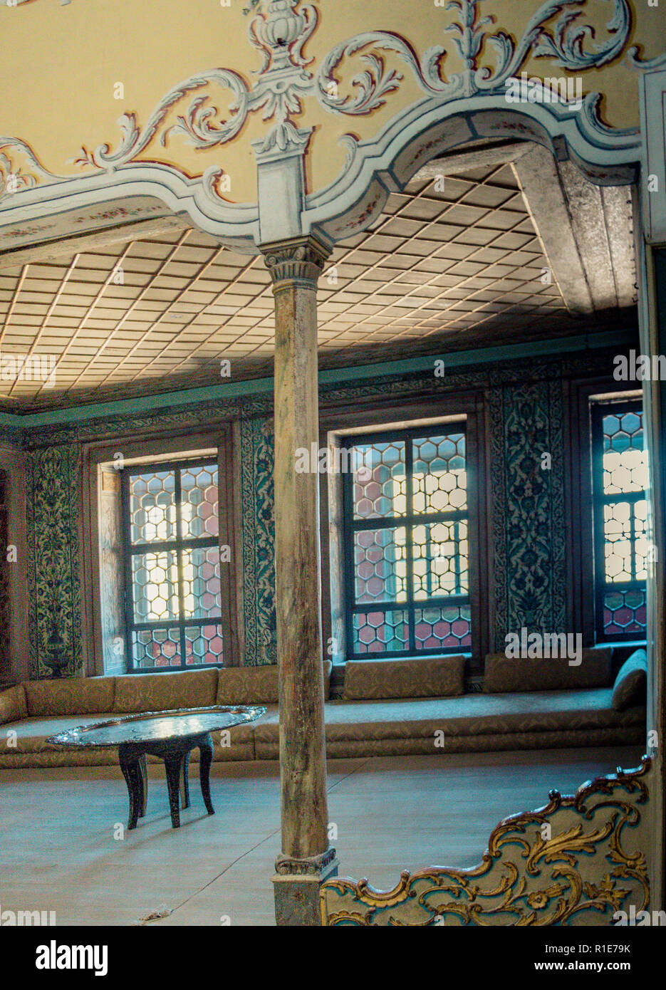 Old window Architecture from the Ottoman times In Istanbul Stock Photo ...