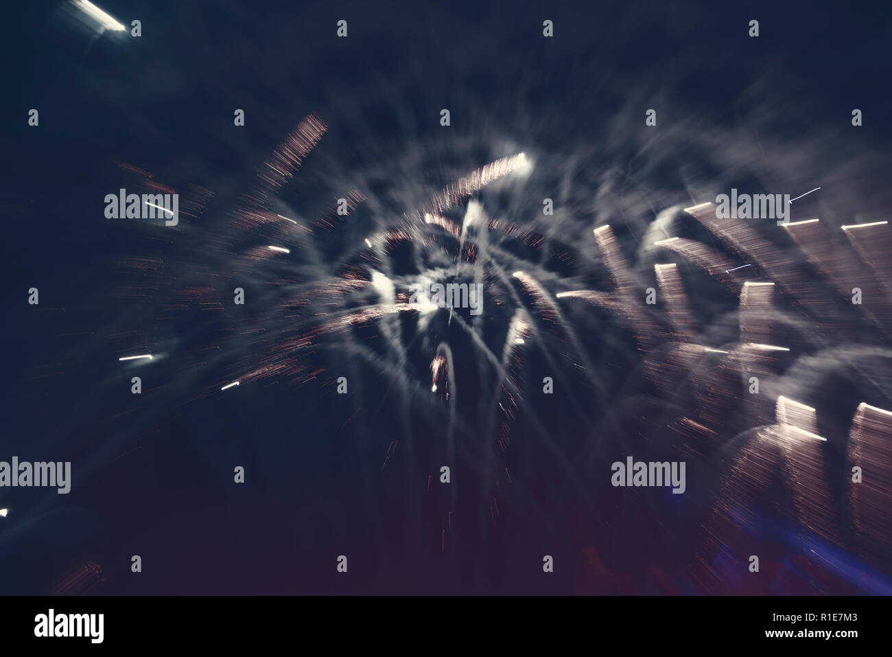 Colorful Fireworks show at night Stock Photo - Alamy