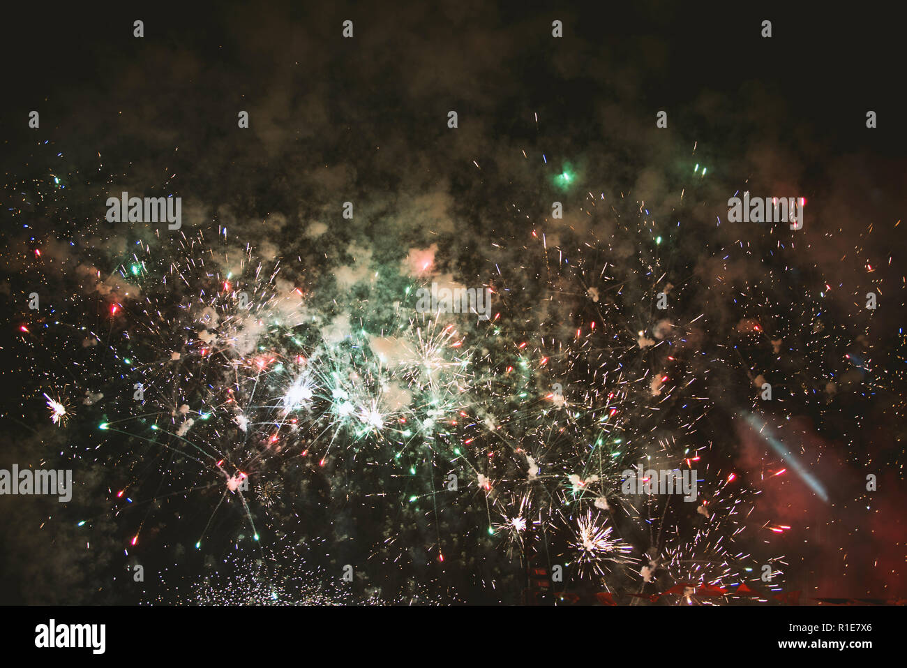 Colorful Fireworks show at night Stock Photo - Alamy Colorful Fireworks show at night Stock Photo - Alamy