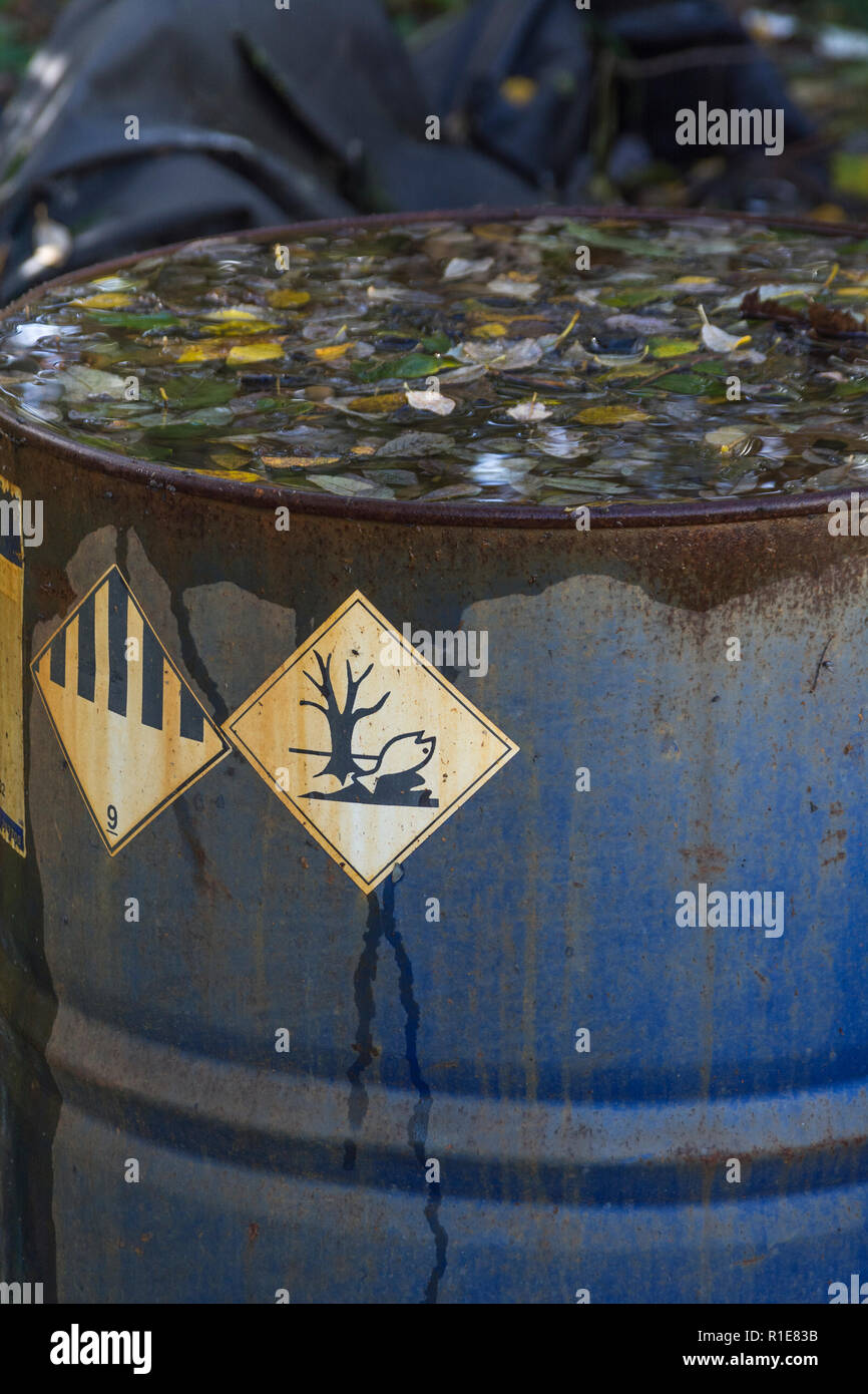 CHIP Hazardous to the Environments chemicals warning sign on industrial ...