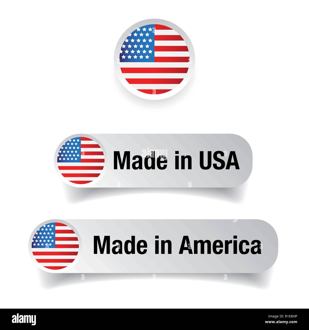 Made in america label Stock Vector Images - Alamy