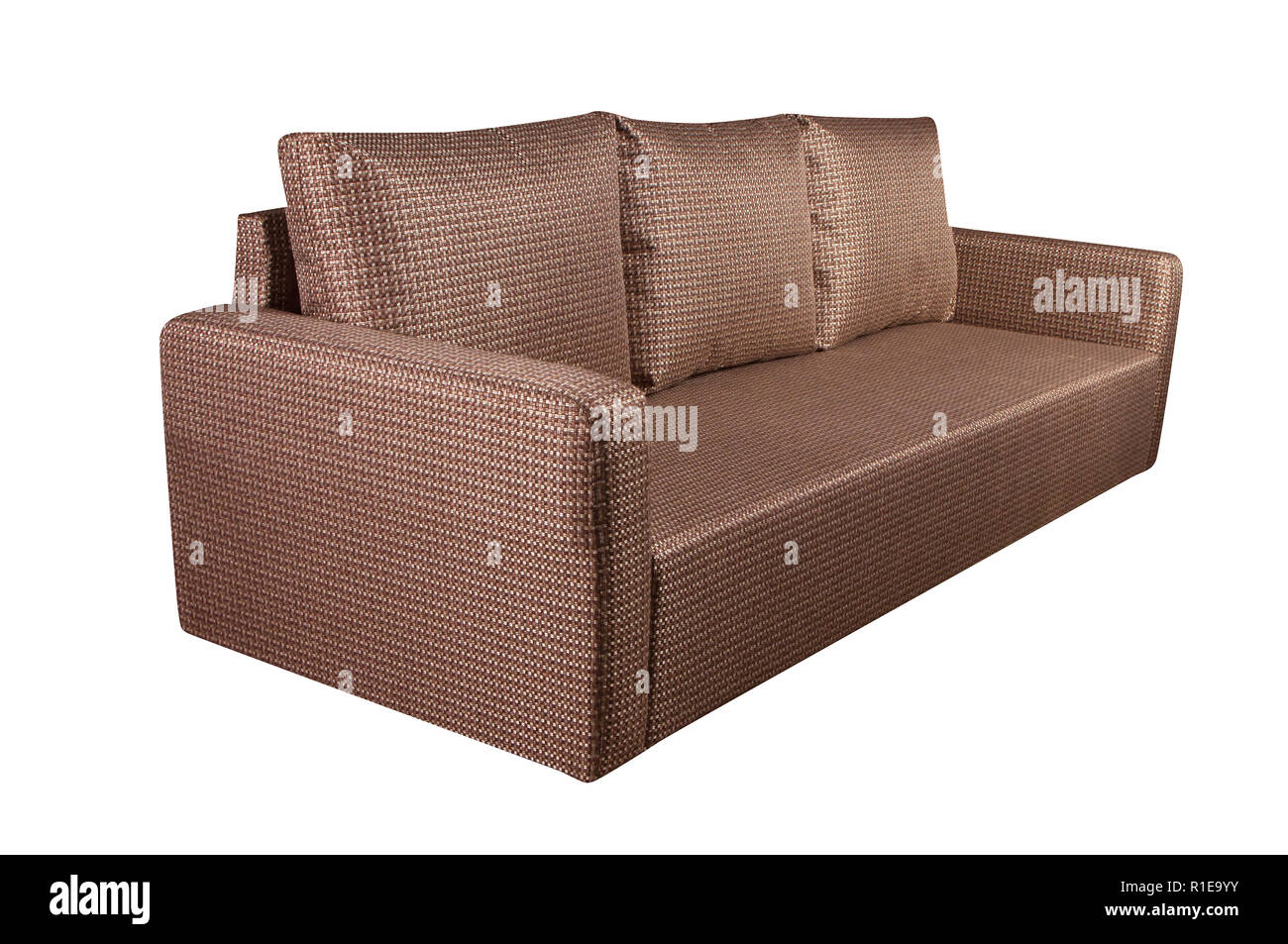 Brown Modern Sofa furniture isolated on white background Stock Photo ...